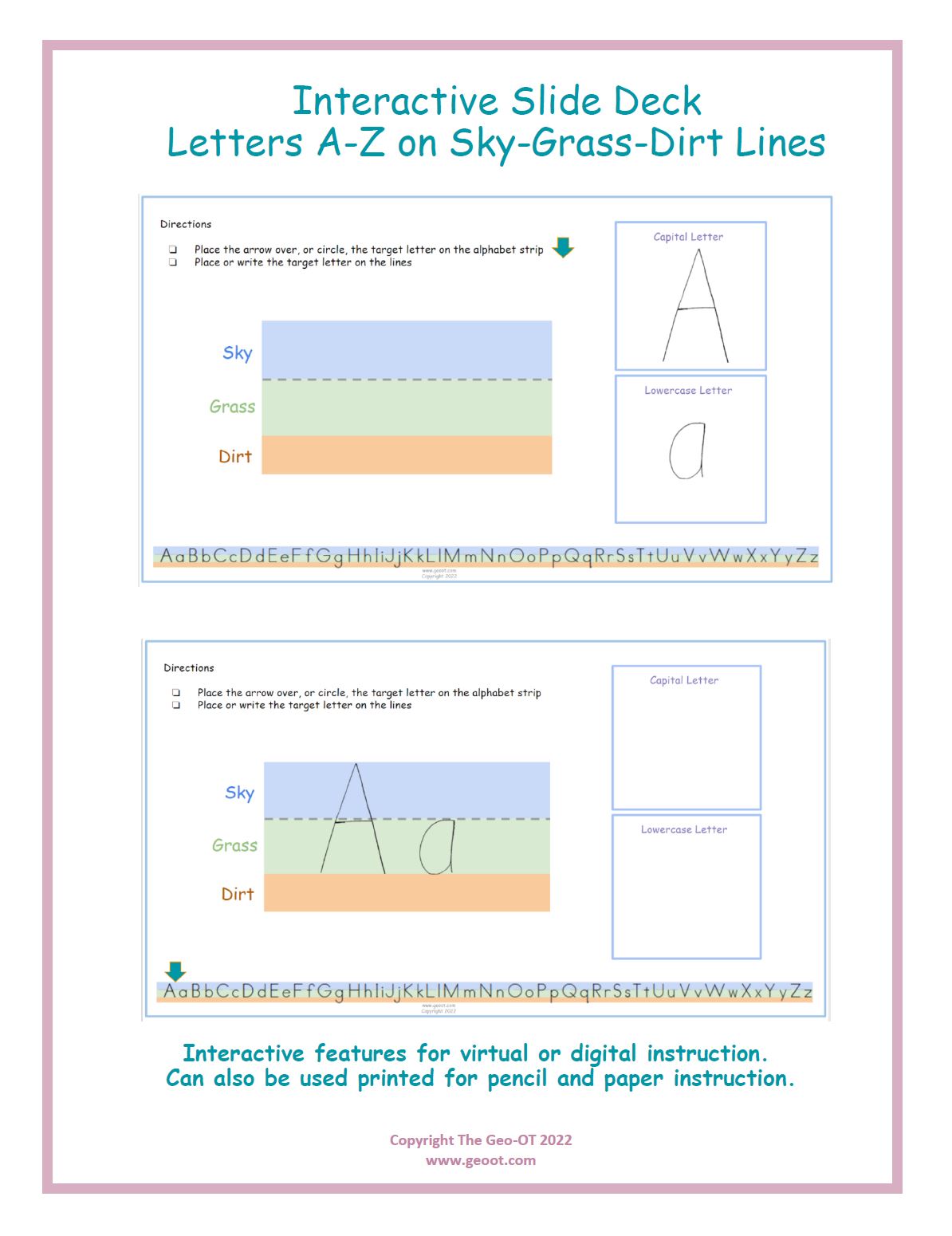 Letter Sizing Slide Deck - Your Therapy Source