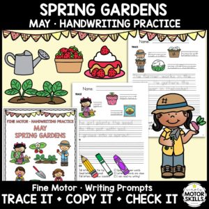 Spring Handwriting Bundle - TRACE COPY CHECK - Your Therapy Source