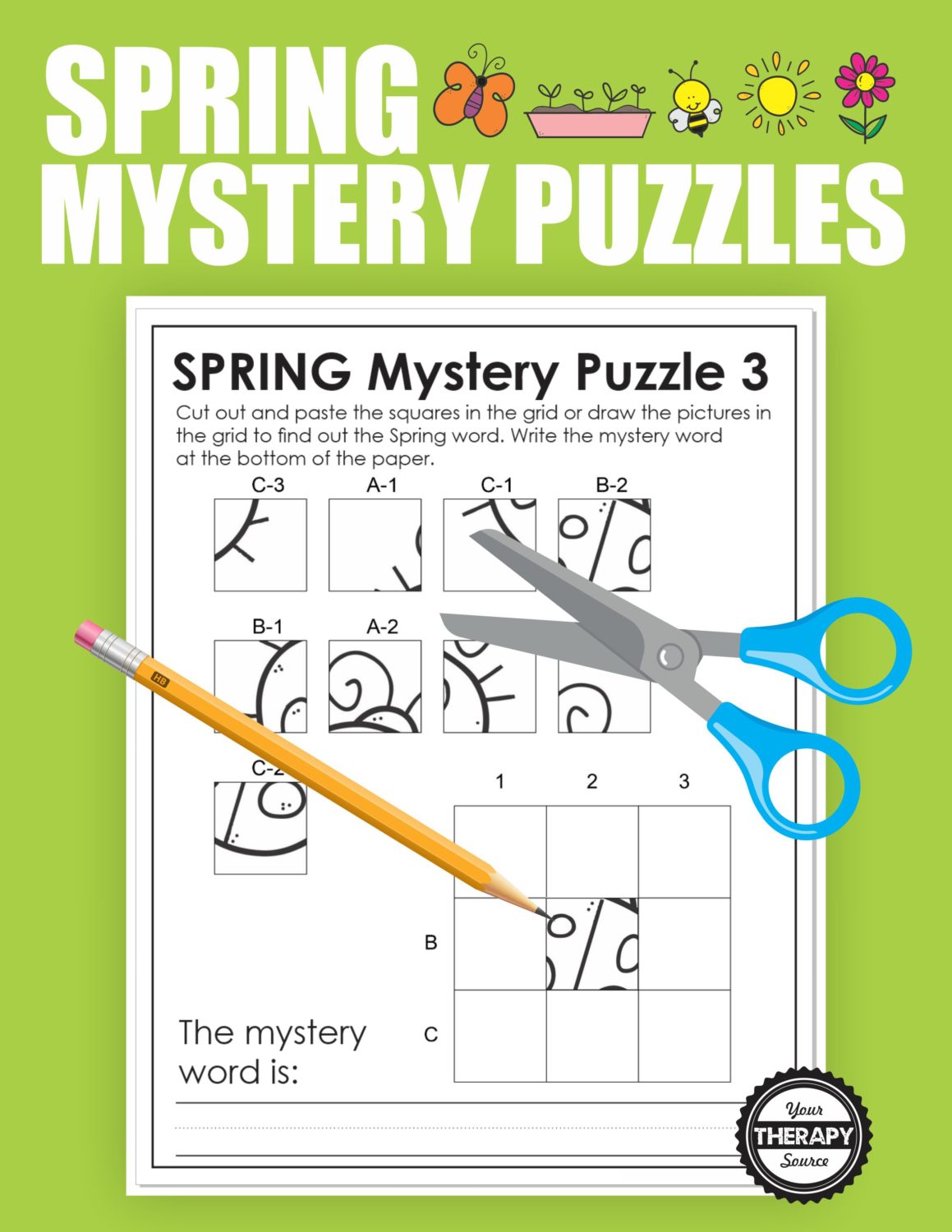 Spring Puzzles Printable - Your Therapy Source
