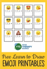 Emoji Printables - How to Draw Emoji Faces - Your Therapy Source