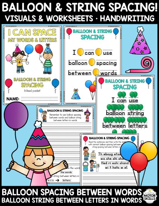 I Can Space Letters and Words - Balloon and String Spacing - Your ...