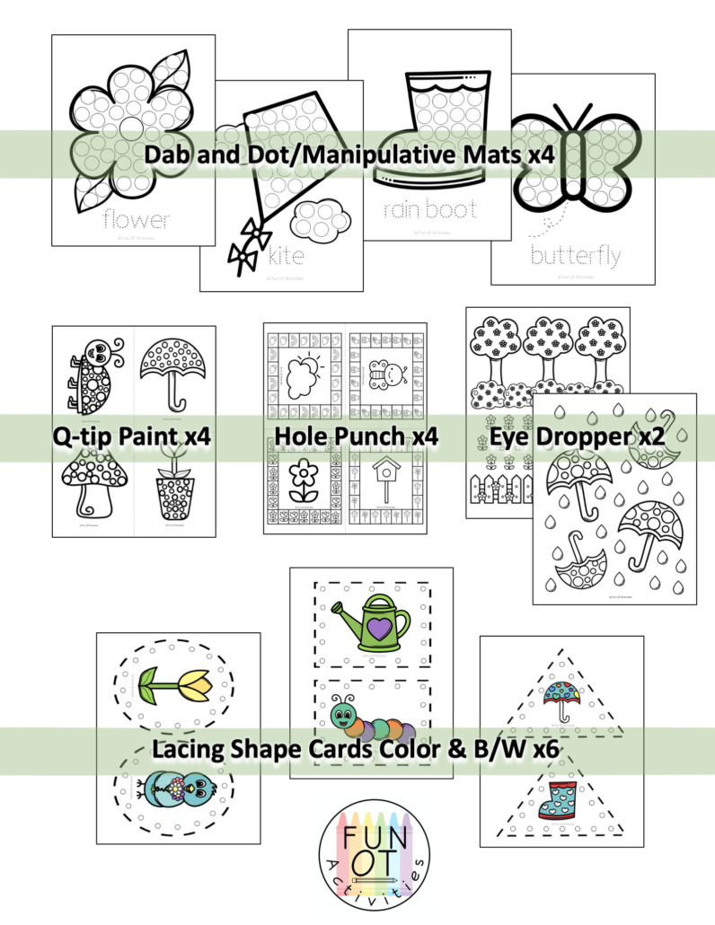 Spring Themed Fine Motor Activity Packet - Your Therapy Source