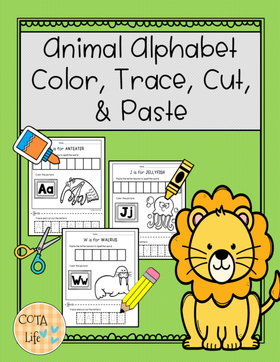 Animal Alphabet Fine Motor Pack - Your Therapy Source