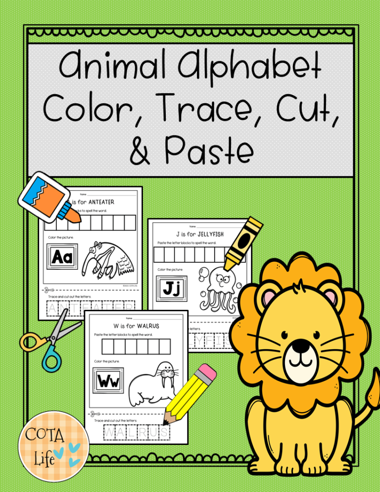 Animal Alphabet Fine Motor Pack - Your Therapy Source