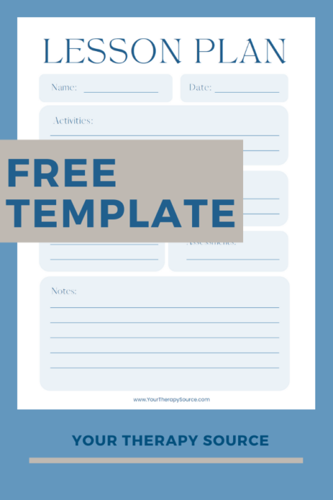 Lesson Plans for Special Education - Your Therapy Source