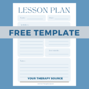 Lesson Plans for Special Education - Your Therapy Source
