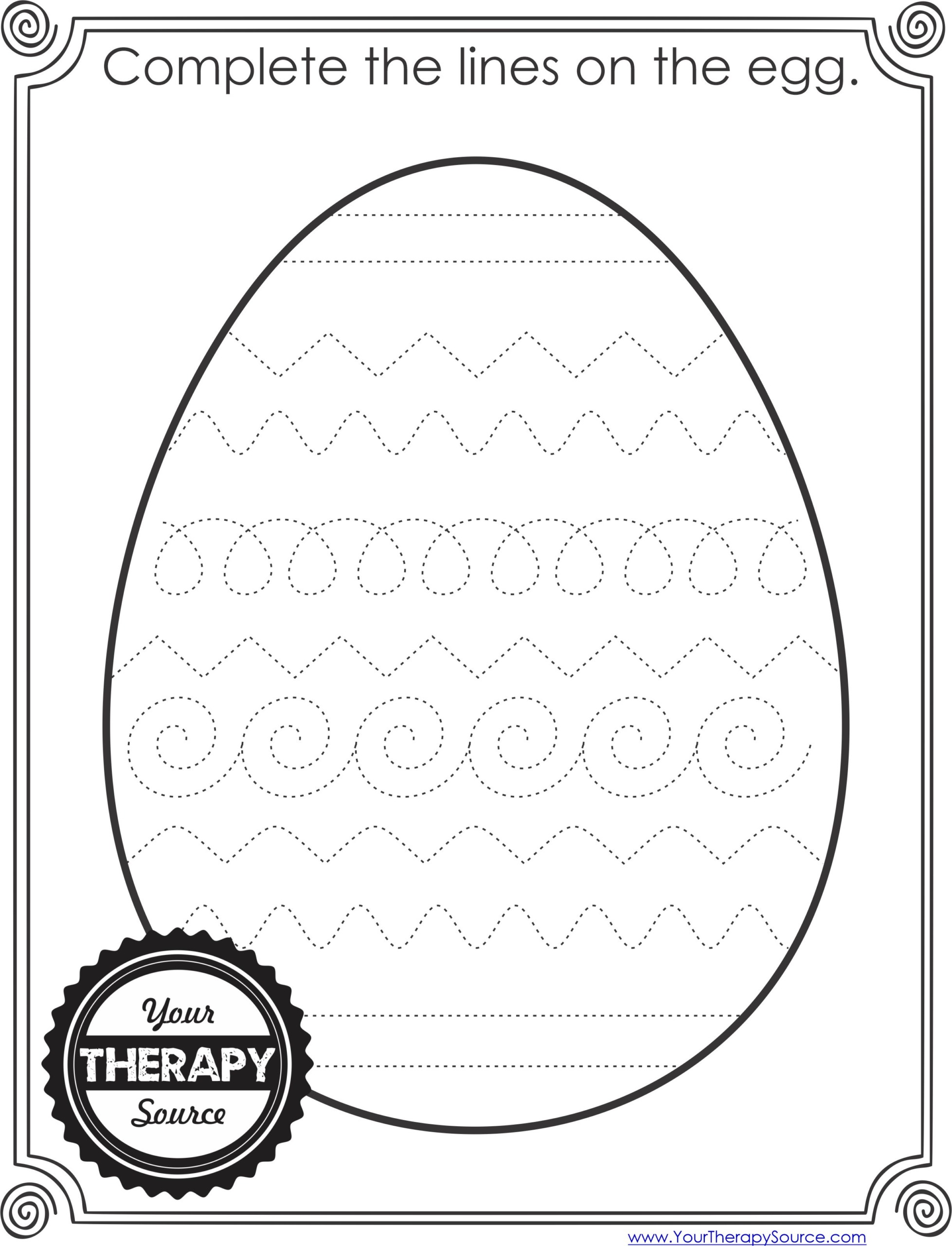 Easter Eggs Free Printables - Your Therapy Source
