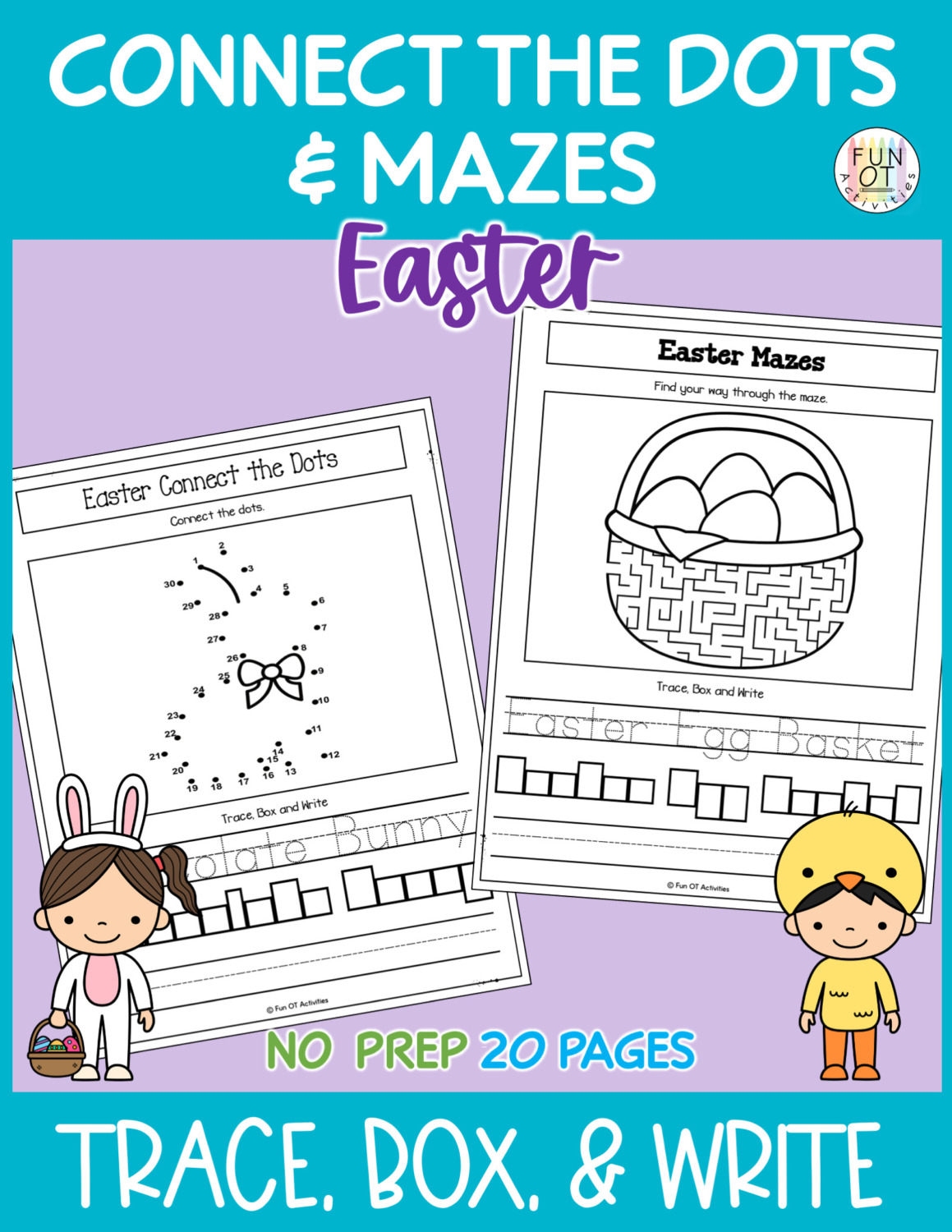 Easter Connect the Dots and Mazes - Your Therapy Source