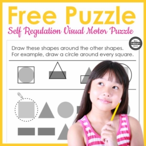 Self Regulation Visual Motor Puzzle - FREE - Your Therapy Source