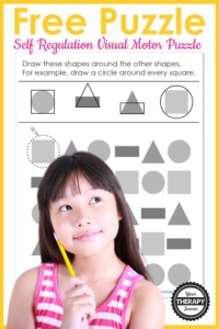Self Regulation Visual Motor Puzzle - FREE - Your Therapy Source