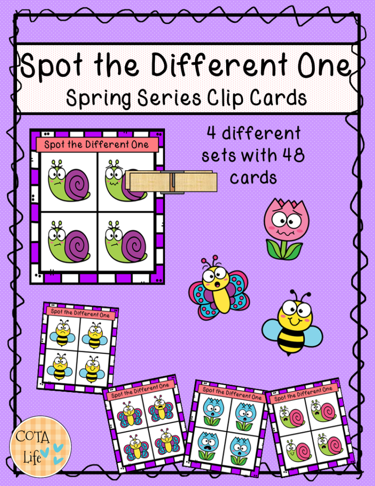 Spot the Difference Spring Series - Your Therapy Source