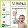 Drawing Animals Using Shapes - Free Printables - Your Therapy Source