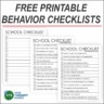 Behavior Checklist for Students - Your Therapy Source