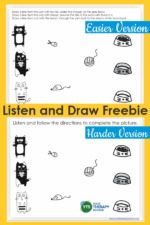 Listen and Draw Activity PDF Freebie - Your Therapy Source