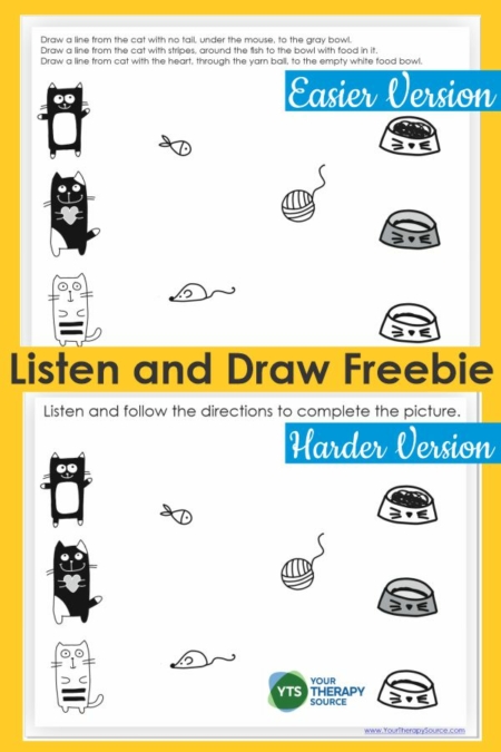 Listen and Draw Activity PDF Freebie - Your Therapy Source