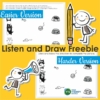 Listen and Draw Activity PDF Freebie - Your Therapy Source
