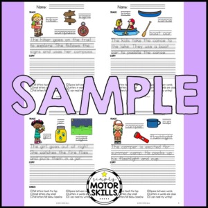 Summer Trace Copy Check Handwriting - Your Therapy Source