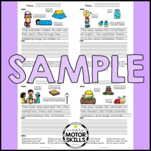 Summer Trace Copy Check Handwriting - Your Therapy Source