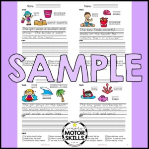 Summer Trace Copy Check Handwriting - Your Therapy Source