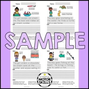 Summer Trace Copy Check Handwriting - Your Therapy Source