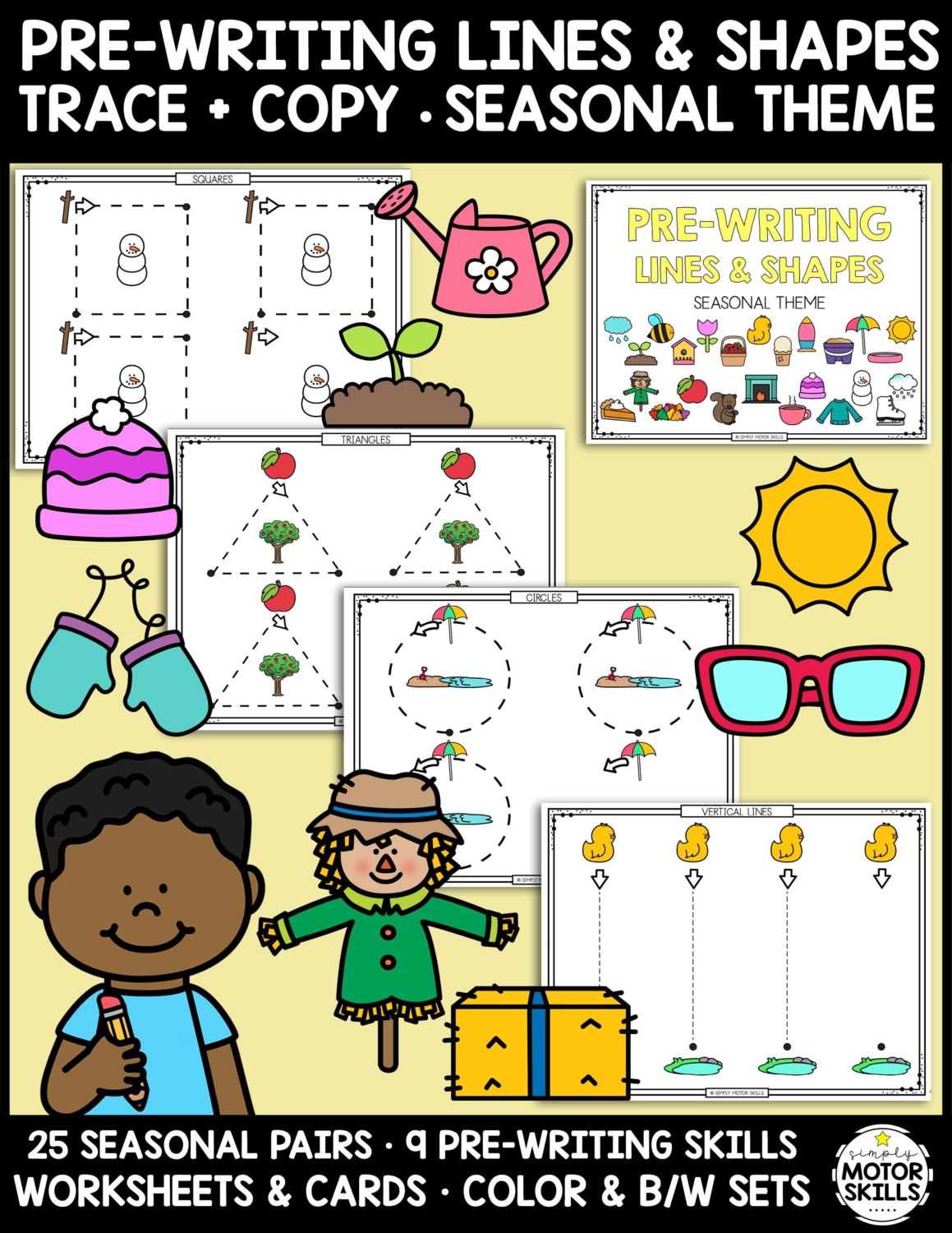 Seasonal Prewriting Worksheets - Your Therapy Source