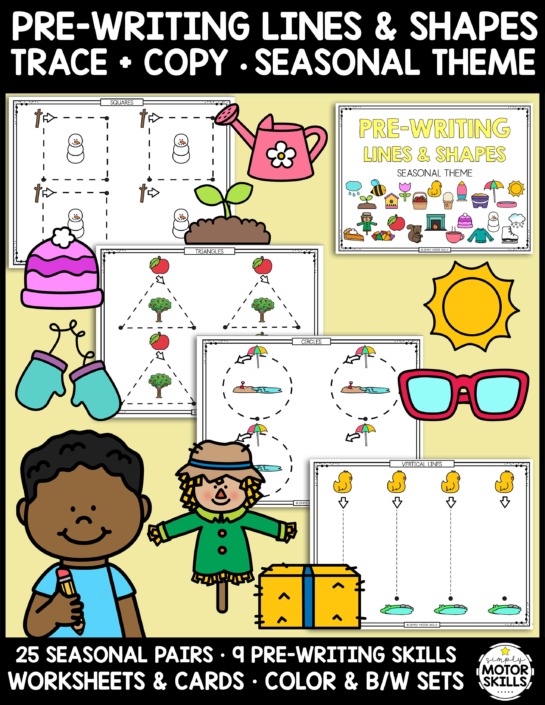 Seasonal Prewriting Worksheets - Your Therapy Source