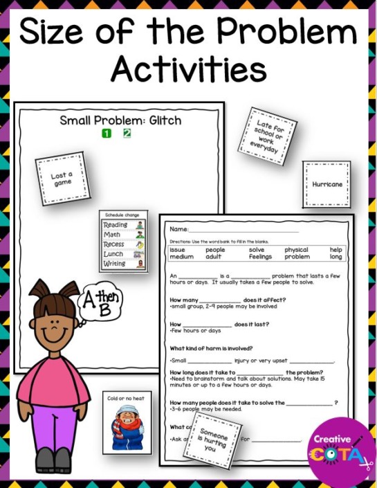 Size of the Problem Visual Supports and Activities - Your Therapy Source