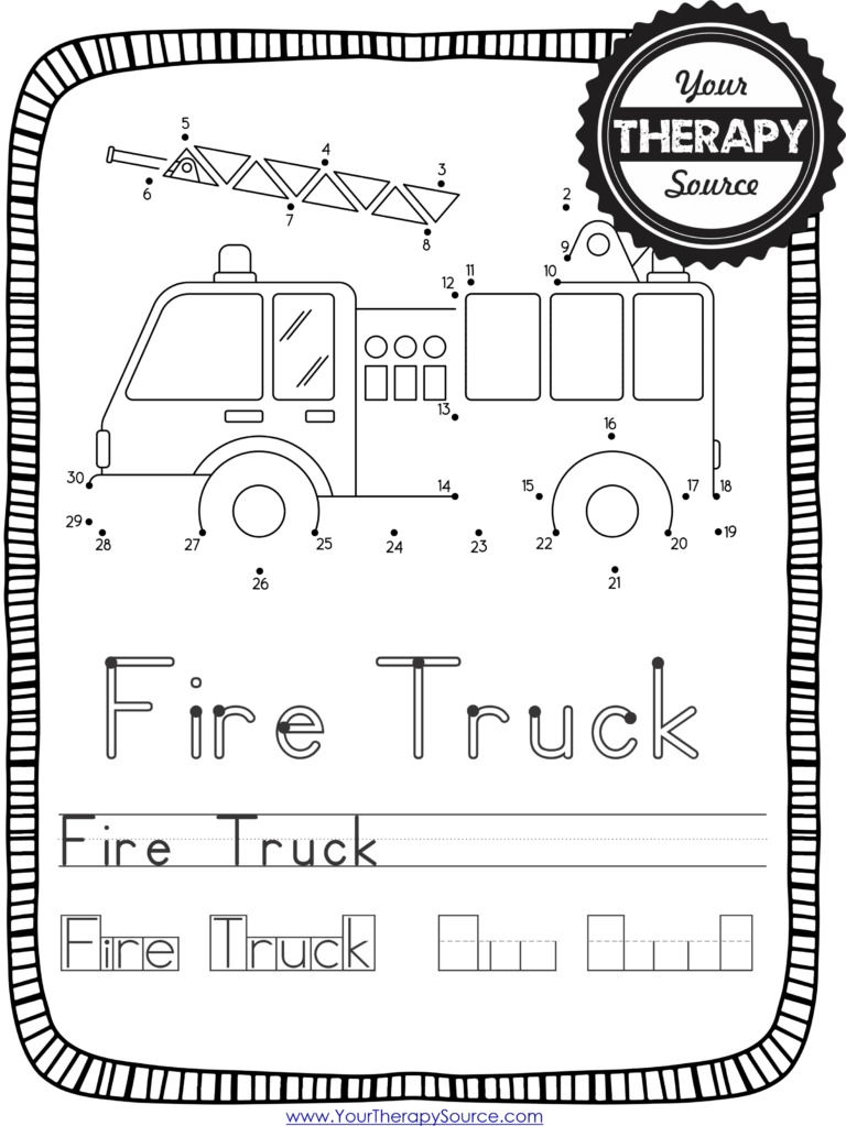 Transportation Dot to Dot Free PDF - Your Therapy Source