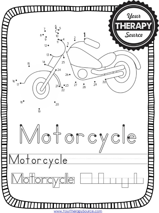 Transportation Dot to Dot Free PDF - Your Therapy Source
