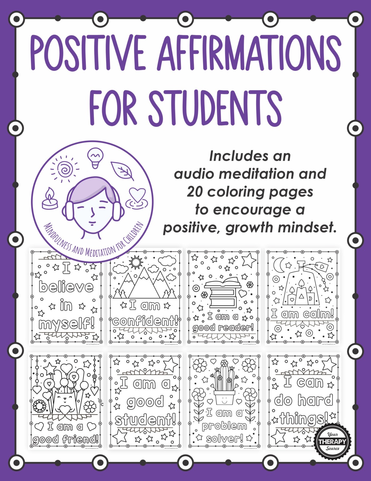 Positive Affirmations for Students - Your Therapy Source