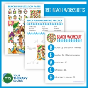 Beach Worksheets Free Printables - Your Therapy Source