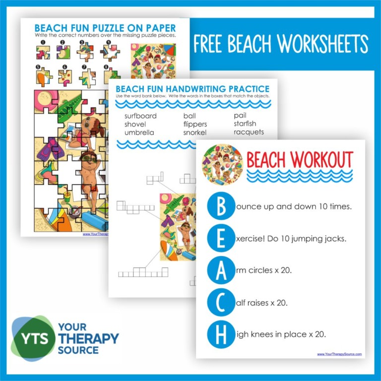 Beach Worksheets Free Printables - Your Therapy Source