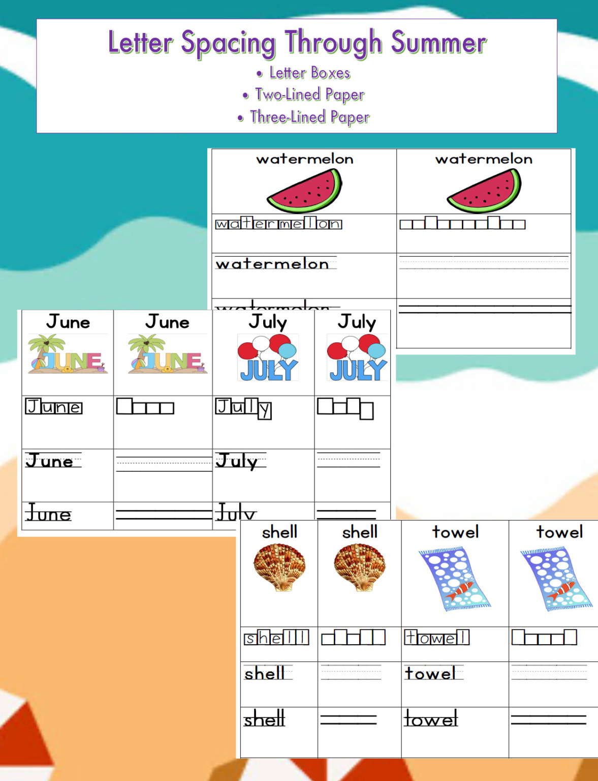 Summer Letter Spacing - Your Therapy Source