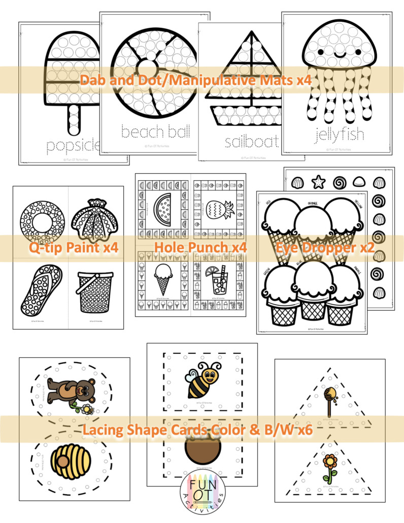 Summer Themed Fine Motor Skill Building - Your Therapy Source