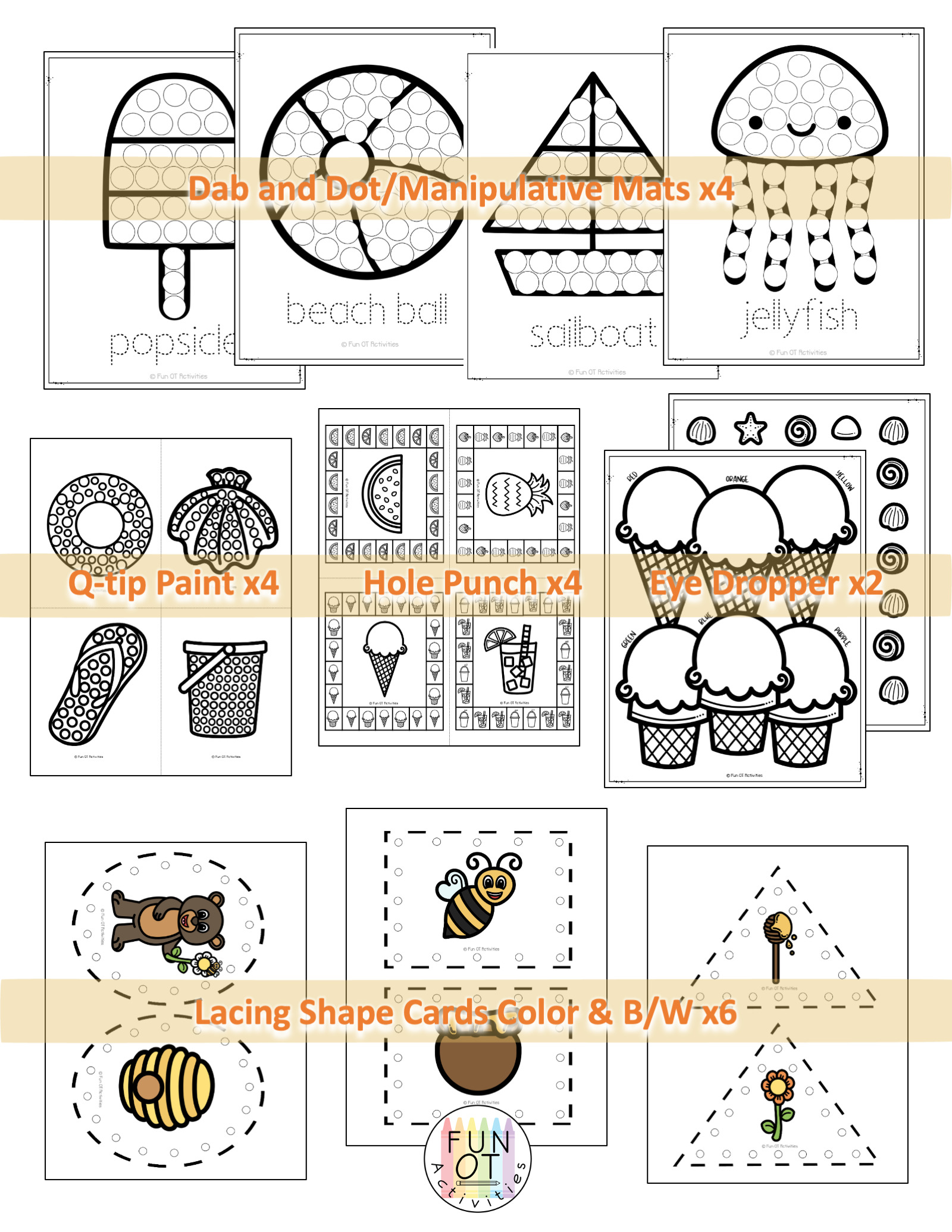 Summer Themed Fine Motor Skill Building - Your Therapy Source