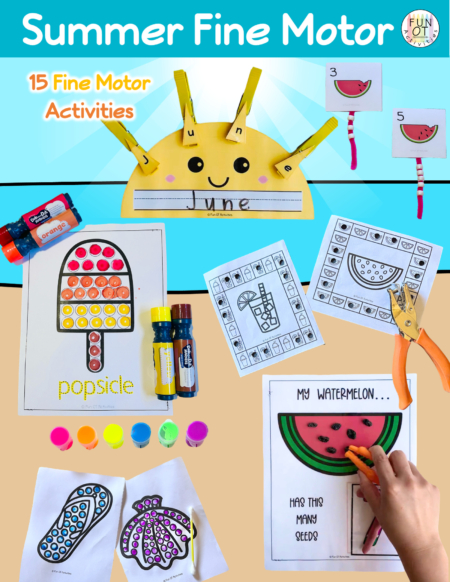 Summer Themed Fine Motor Skill Building - Your Therapy Source