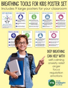 Breathing Tools for Kids Posters - Your Therapy Source