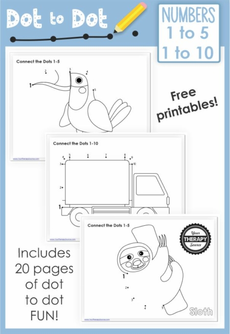 Preschool Dot to Dot Printables - Your Therapy Source