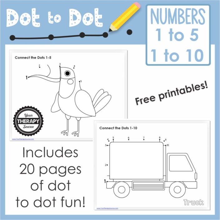Preschool Dot to Dot Printables - Your Therapy Source