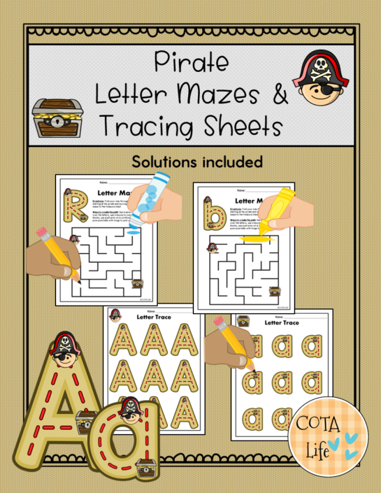 Pirate Worksheets - Your Therapy Source