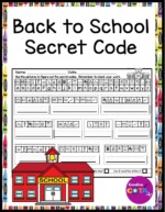 Back to School Secret Code Worksheets - Your Therapy Source