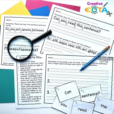 Handwriting Spacing Between Words - Your Therapy Source