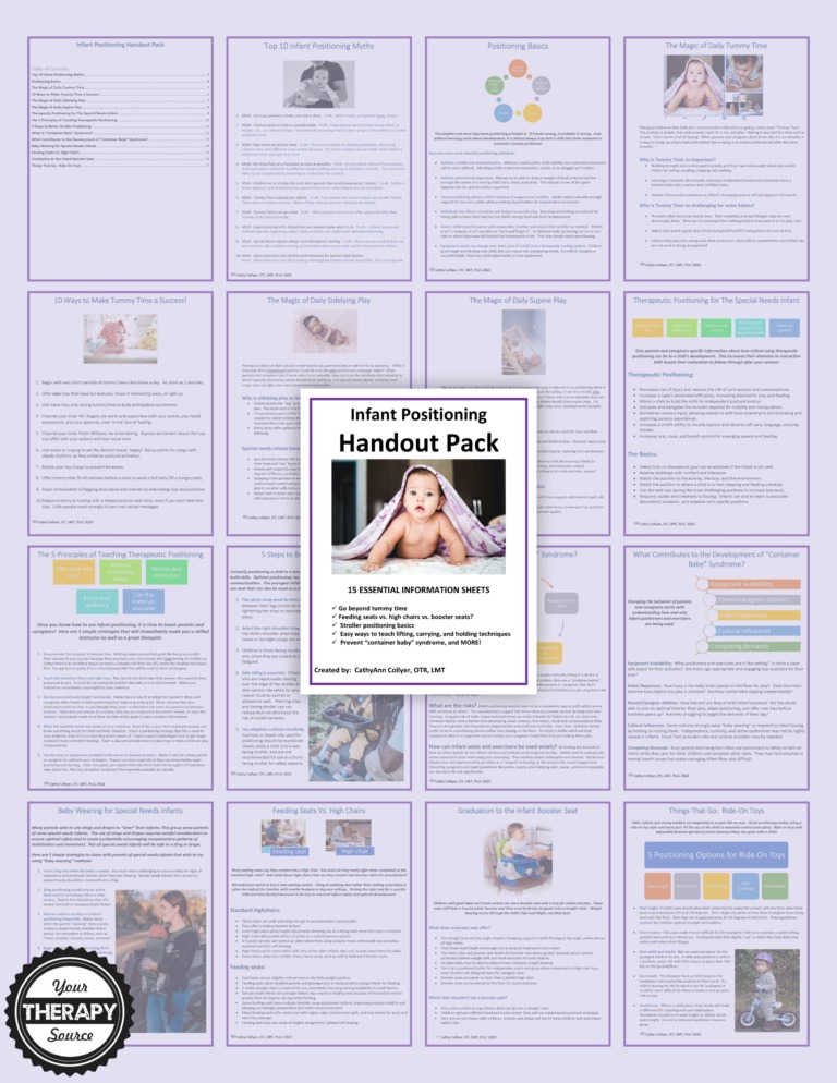 Early Intervention Occupational Therapy and PT Handouts - Your Therapy ...