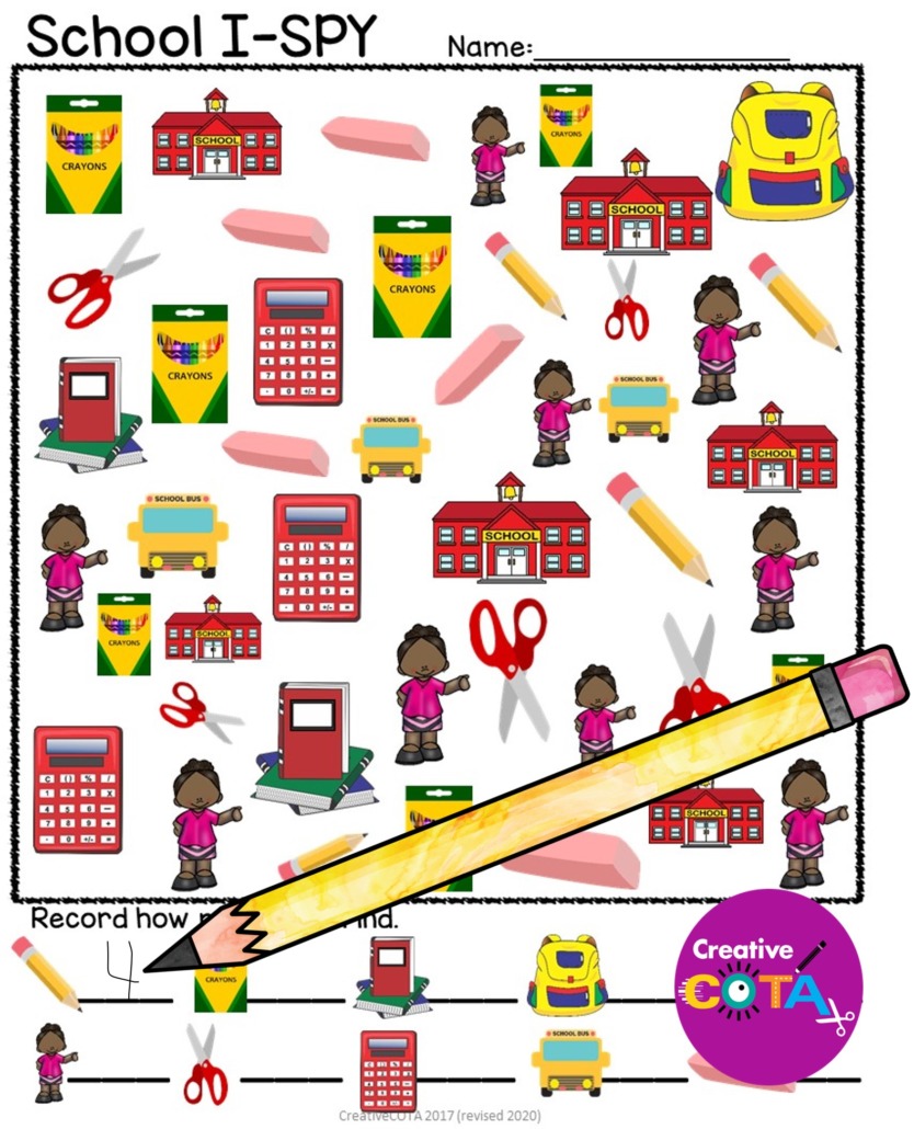 School Theme Packet - Your Therapy Source