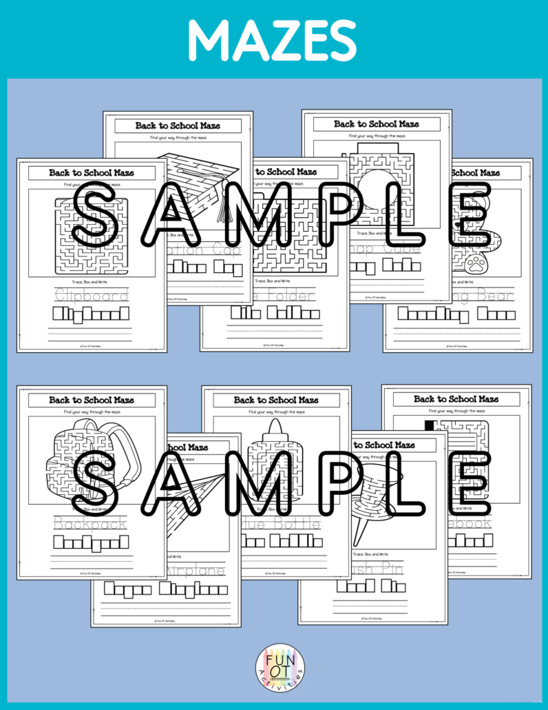 Back to School Connect the Dots and Mazes - Your Therapy Source