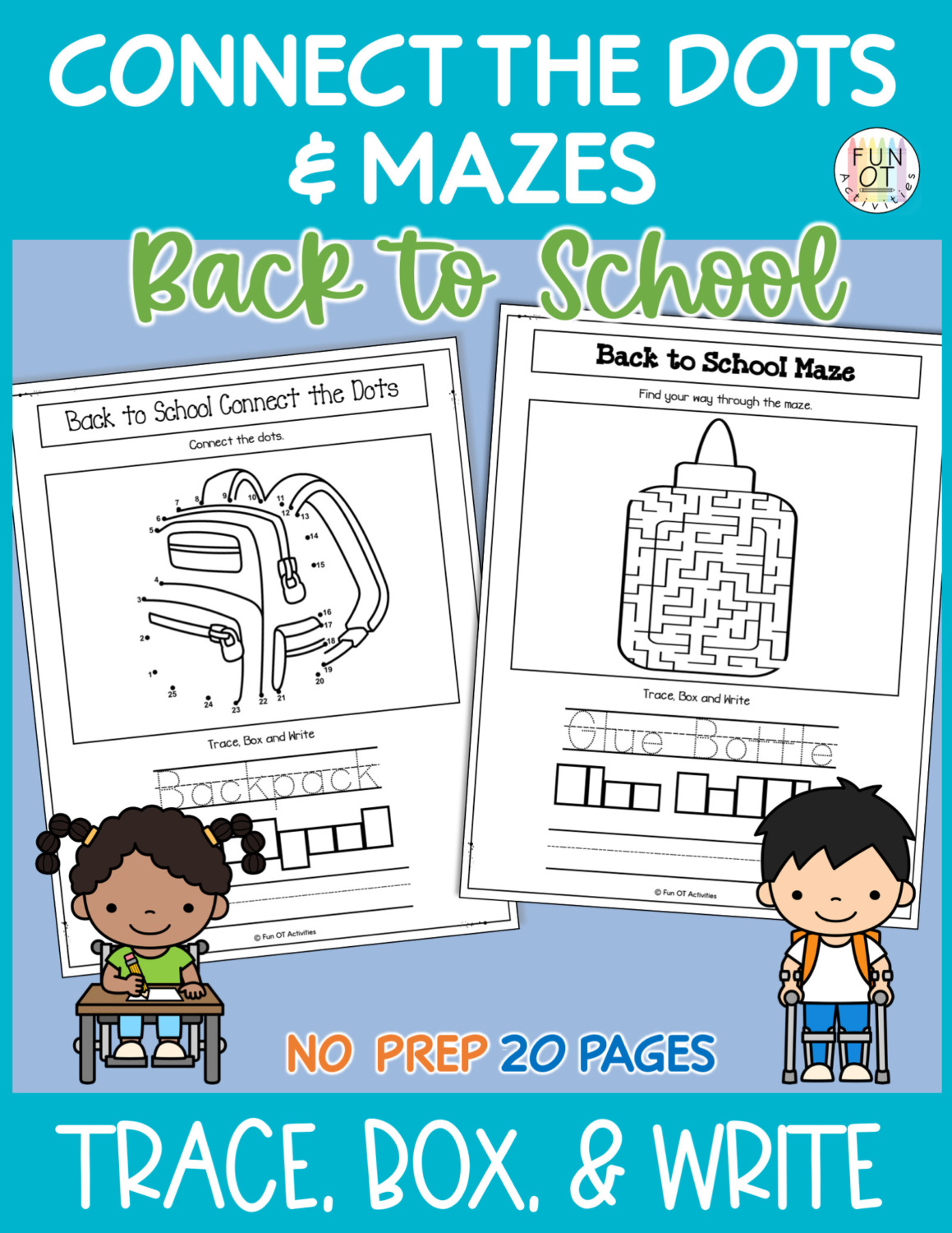 Back to School Connect the Dots and Mazes - Your Therapy Source