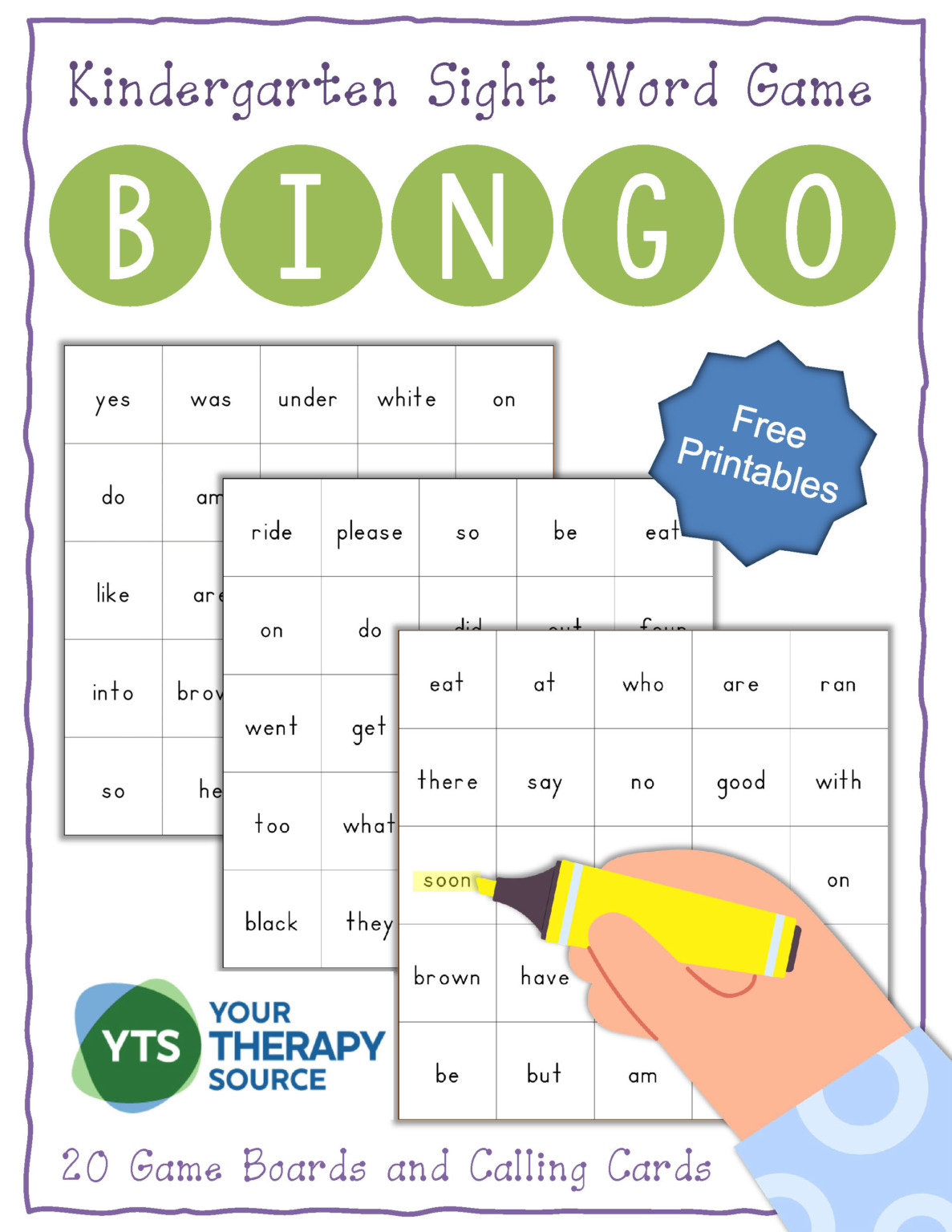 Games with Sight Words for Kindergarten and Up - Your Therapy Source