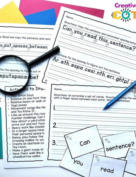 Handwriting Spacing Between Words - Your Therapy Source