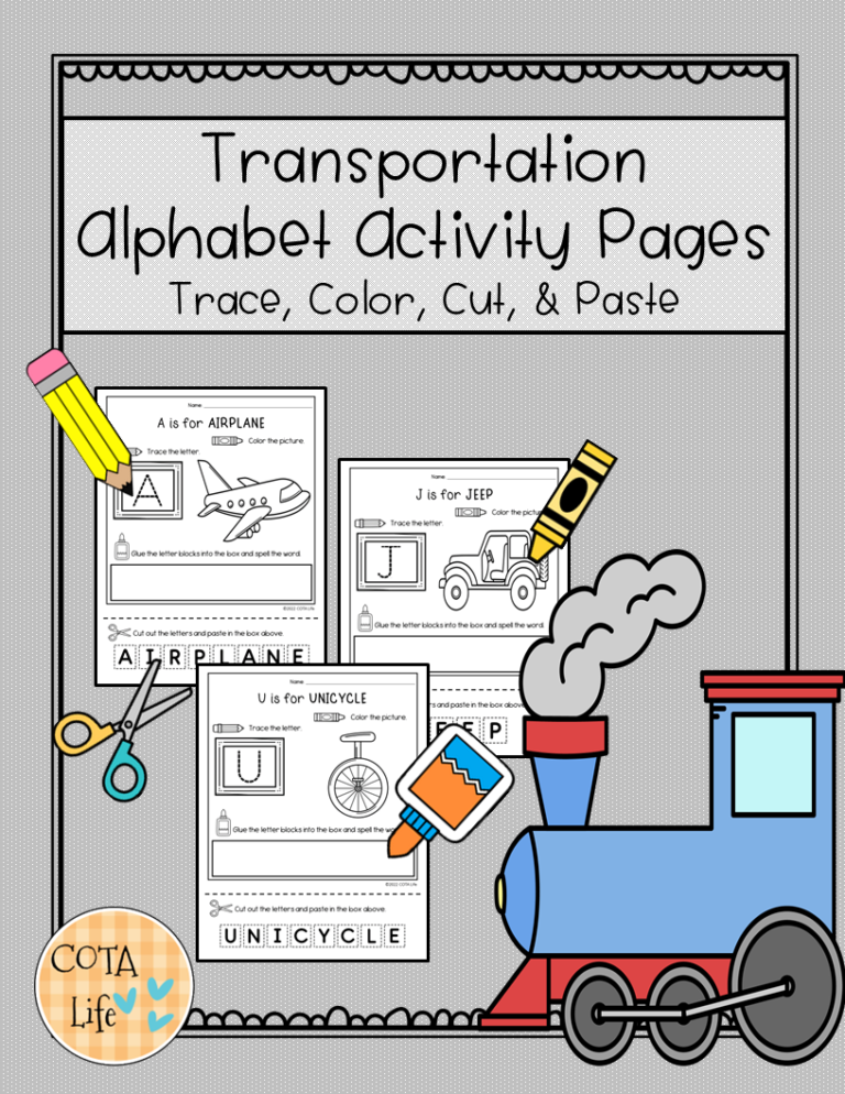 Transportation Fine Motor Pack - Your Therapy Source