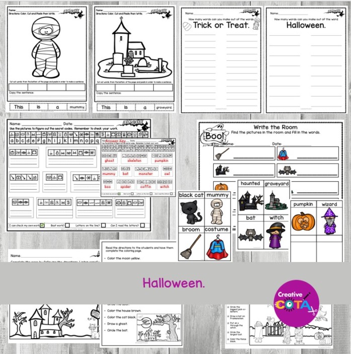 October Fine Motor and Visual Perceptual Activities - Your Therapy Source